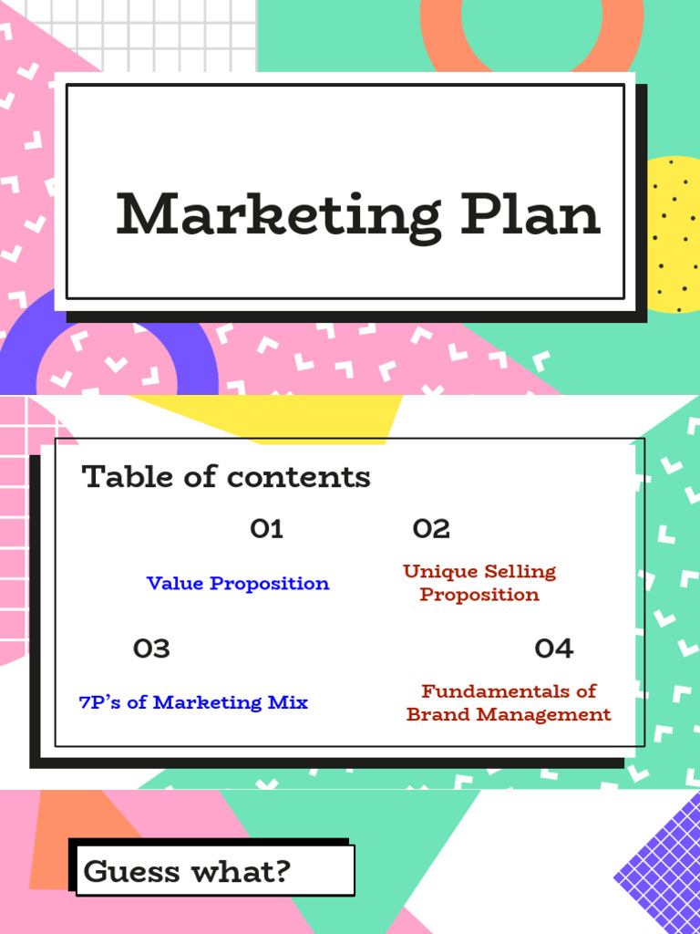 Comprehensive Marketing Plan Guide | PDF | Pricing | Marketing