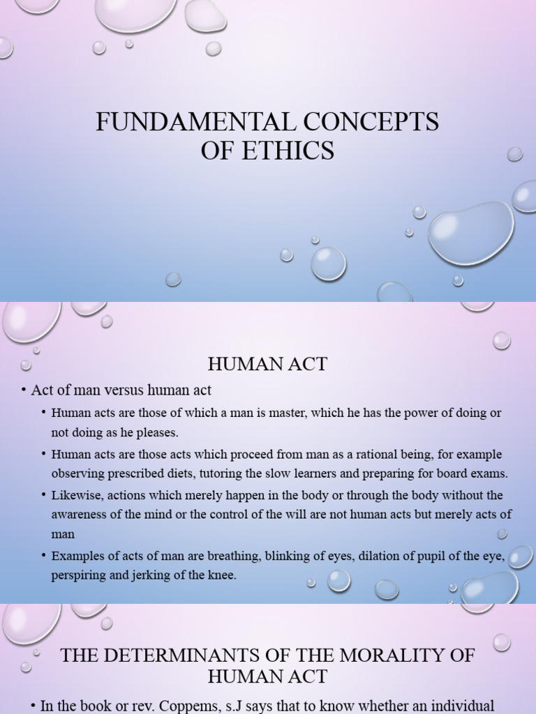 Fundamental Concepts of Ethics | PDF | Emotions | Knowledge
