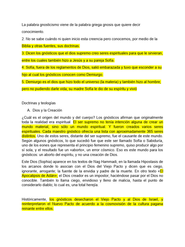 Docetismo y Gnosticismo | PDF | Gnosticismo | Jesús