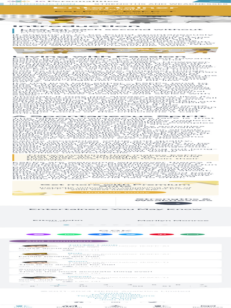 Introduction ESFP Personality (Entertainer) 16personalities | PDF ...