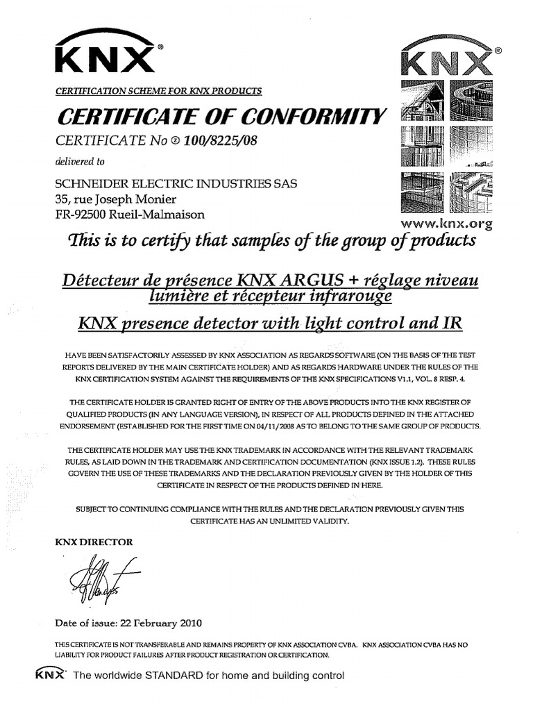KNX Certificate | PDF