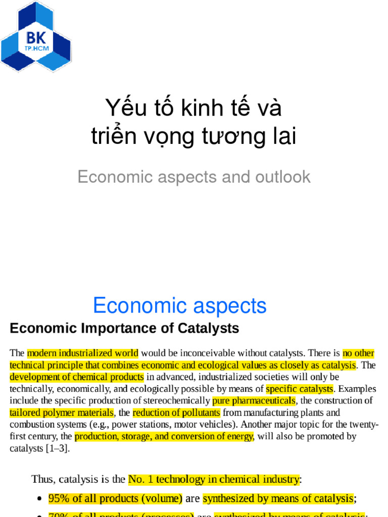 Economic Impact and Future of Catalysts | PDF | Catalysis | Chemical ...