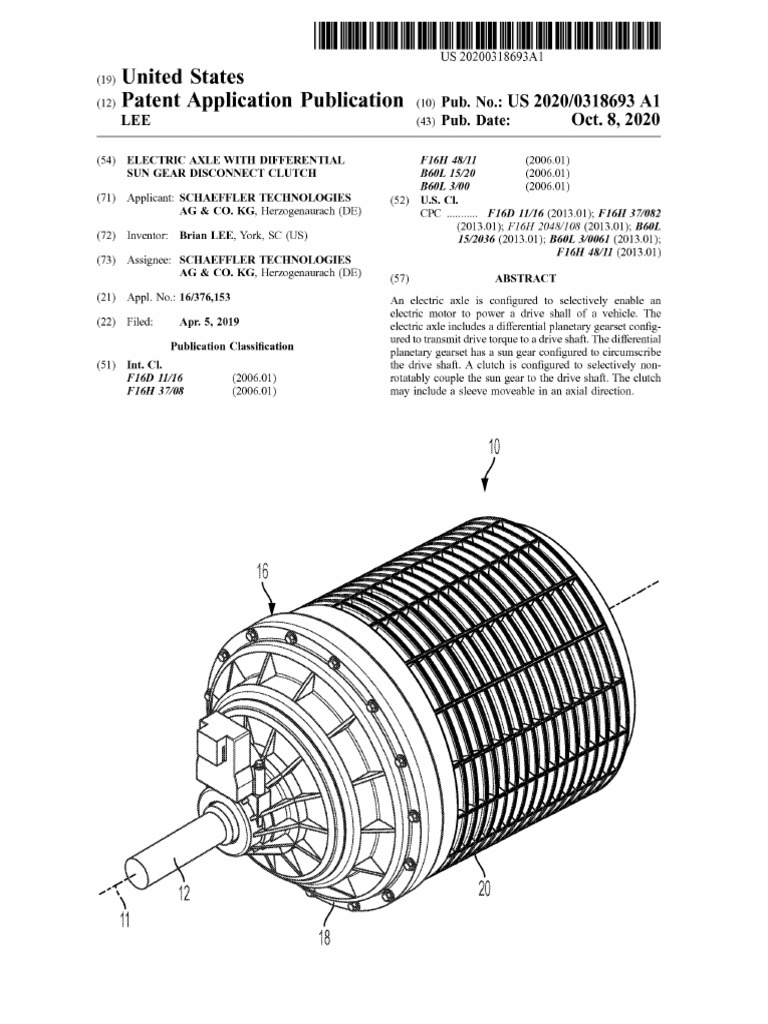 Electric Axle with Differential Gear Clutch | PDF | Axle | Gear
