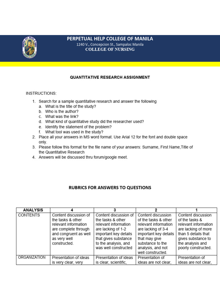 Quantitative Research Assignment | PDF | Information | Science