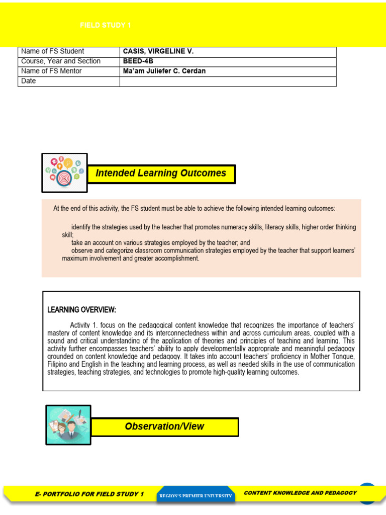 FS1-Activity-1 (3) | PDF | Pedagogy | Learning