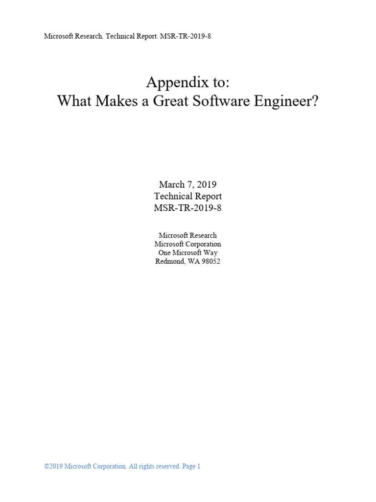 Paul Li MSR Tech Report | PDF | Software | Application Software