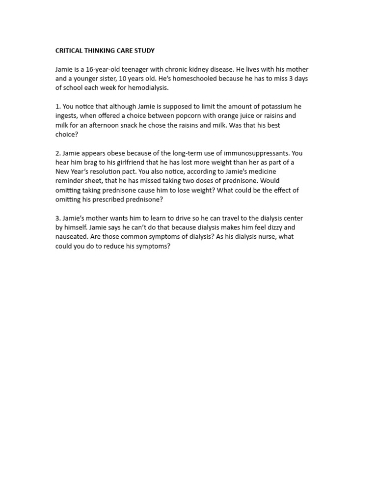 Case Study Pedia Dialysis | PDF