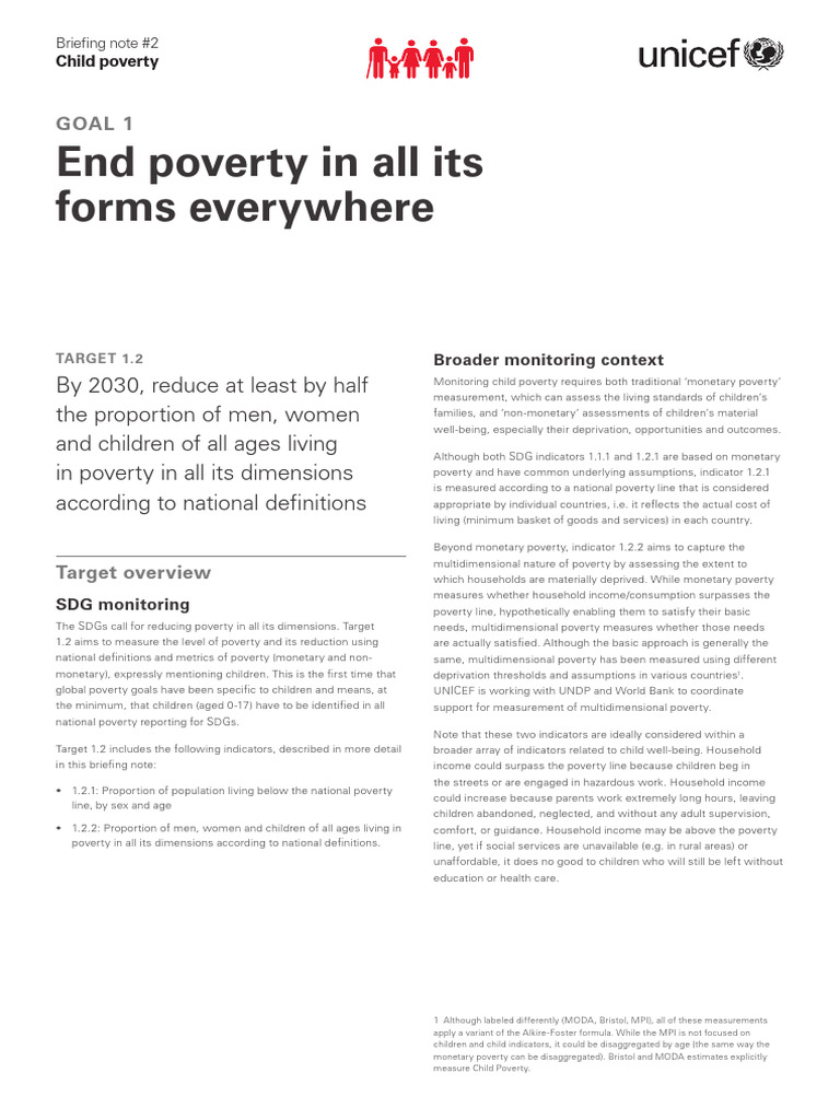 SDG-briefing-note-2_child-poverty | PDF | Poverty Threshold | Poverty