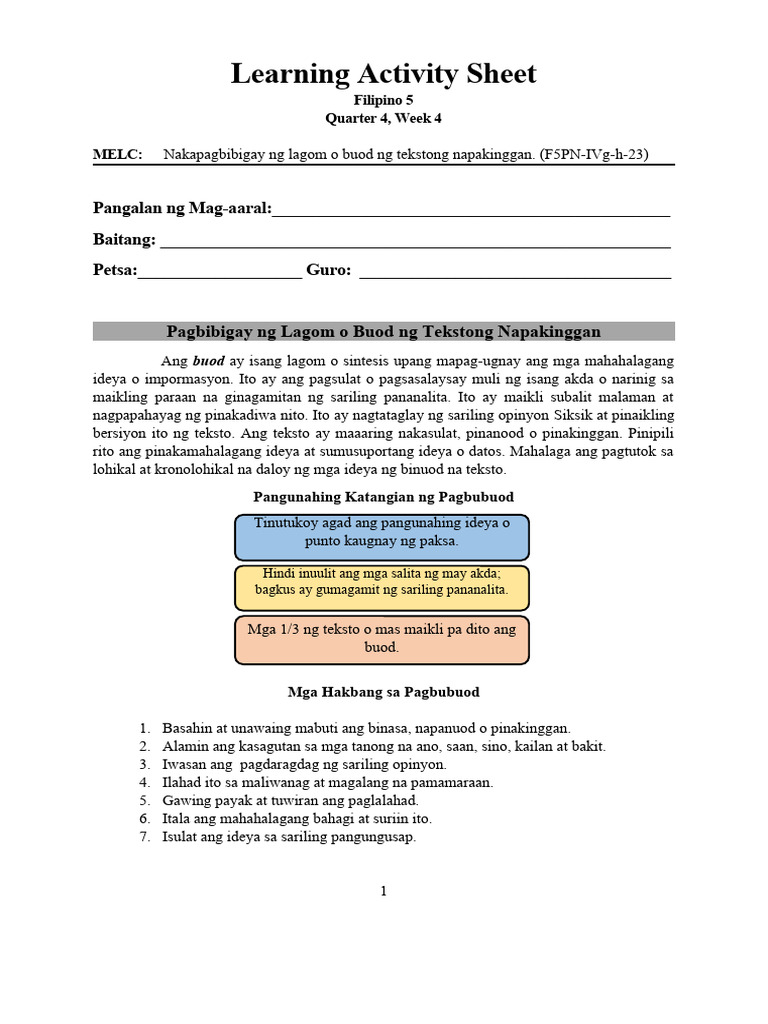 Fil 5 Q4 Week 4 | PDF
