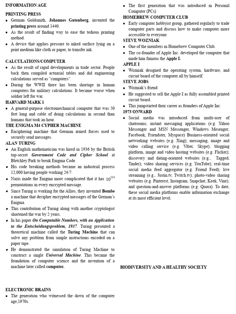 Information Age | PDF | Alan Turing | Instant Messaging