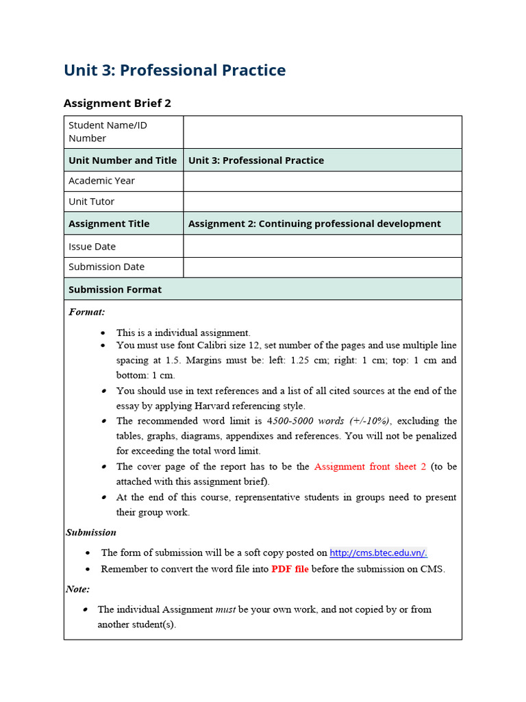7398 - ANH - Assignment Brief 2 | PDF | Motivation | Motivational