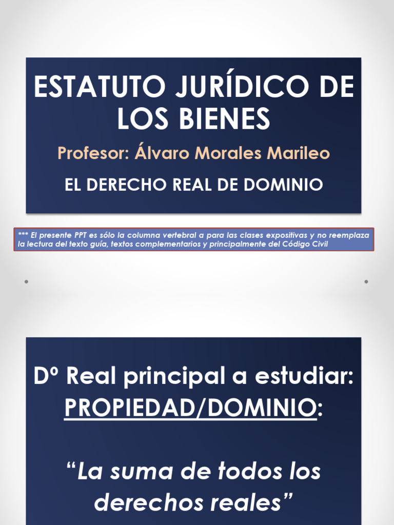 02.1. El Derecho Real de Dominio | PDF | Propiedad | Dominio eminente
