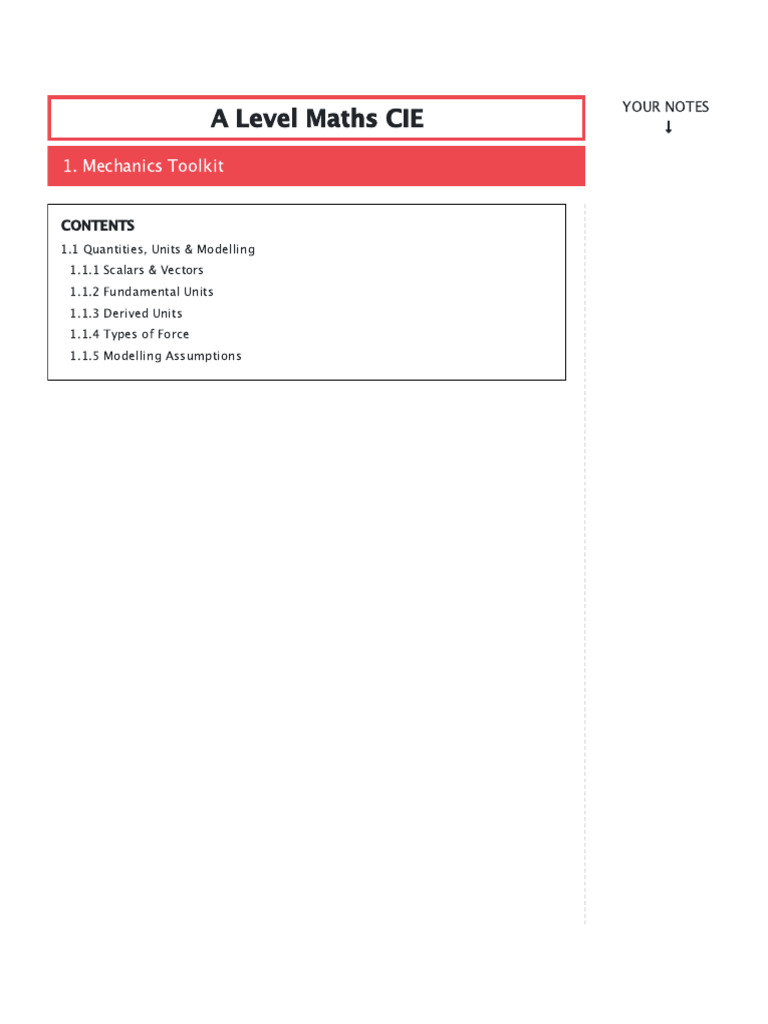 Mechanics Toolkit | PDF | Force | Weight