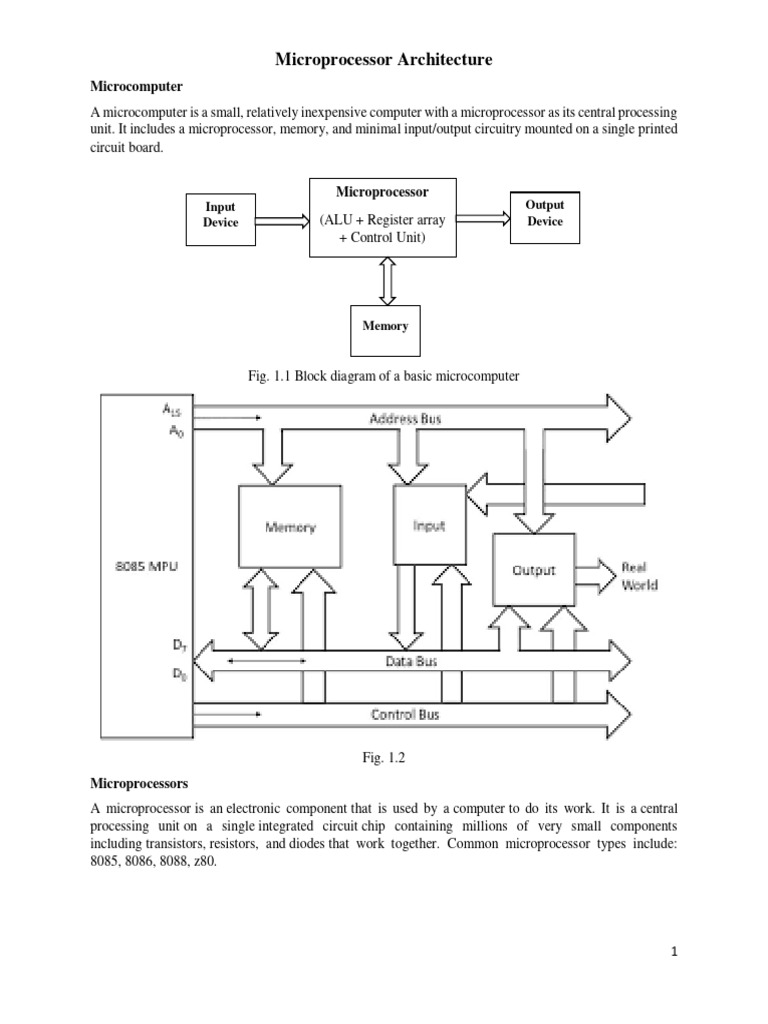 1 8085 Microprocessor Architecture | PDF | Central Processing Unit | Microprocessor