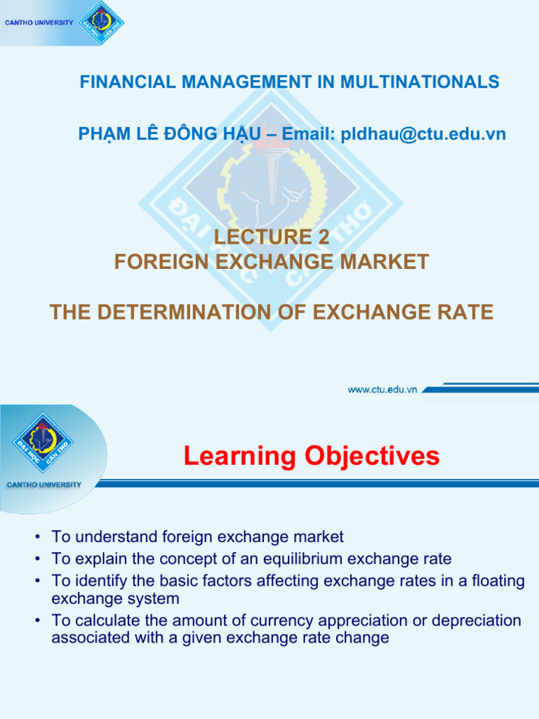 Lecture 2. Foreign Exchange Market and Exchange Rate | PDF | Exchange ...