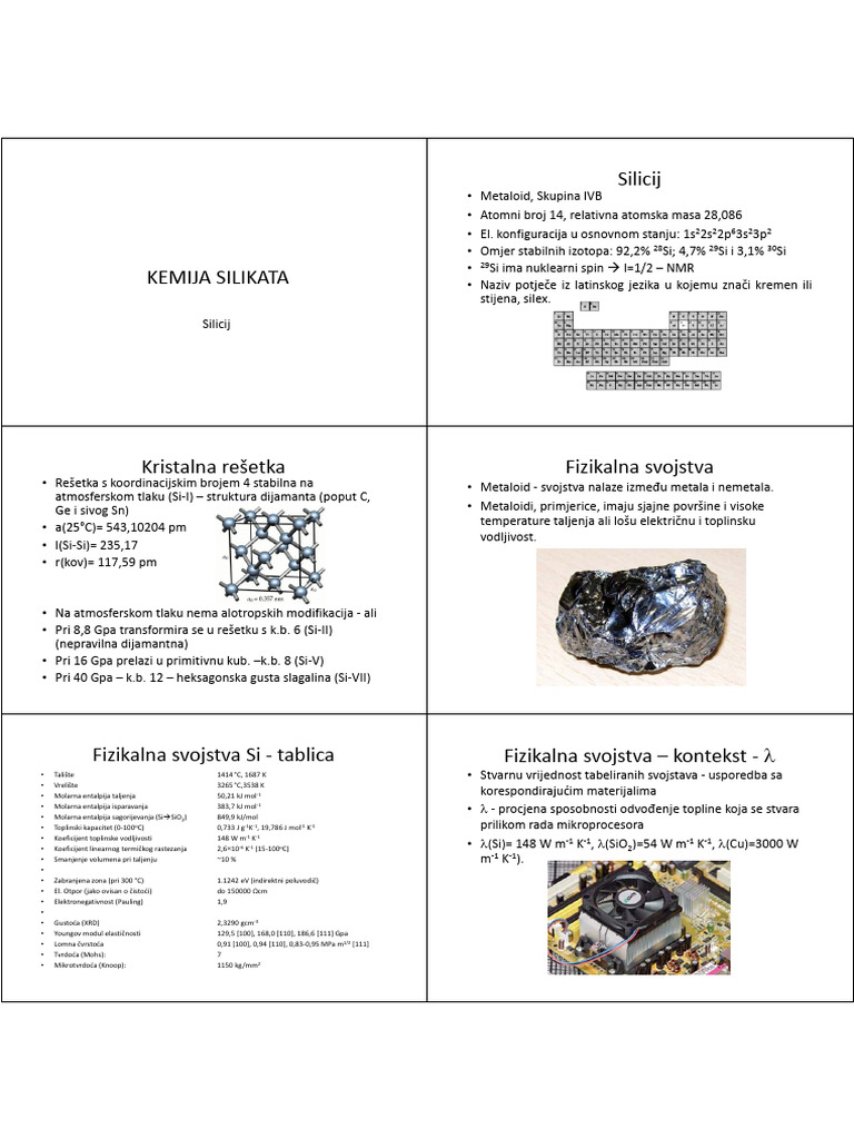 02silikati Silicij | PDF