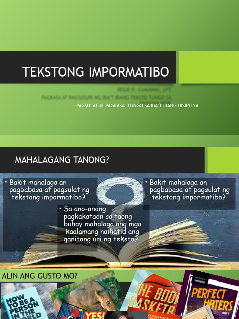 Tekstong Impormatibo | PDF