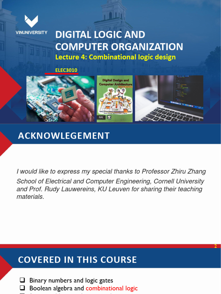 DigitalLogic ComputerOrganization L4 CombinationalLogic Handout | PDF | Logic Gate | Logic