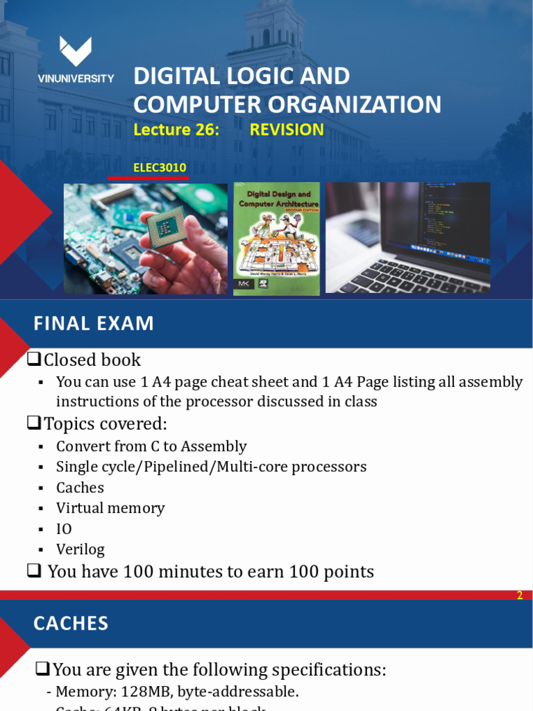DigitalLogic ComputerOrganization L26 Revision | PDF | Cpu Cache | Central Processing Unit