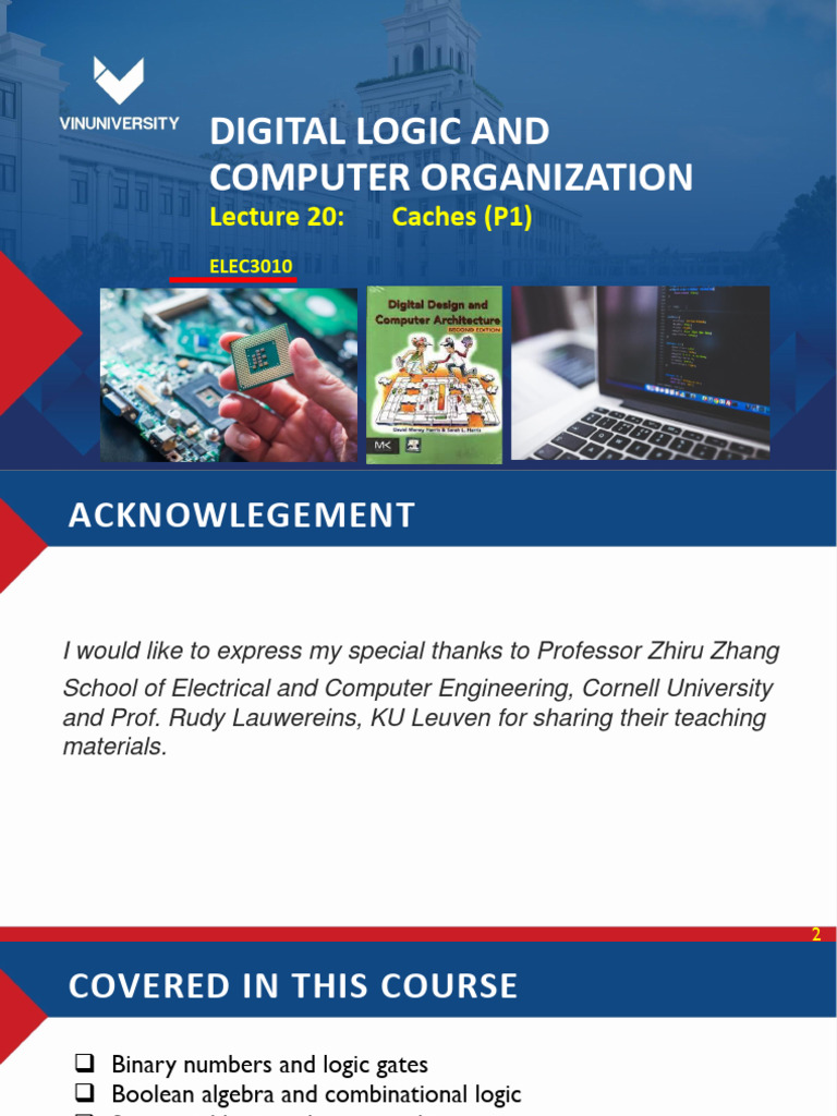 DigitalLogic ComputerOrganization L20 CachesP1 Handout | PDF | Cpu Cache | Computer Memory