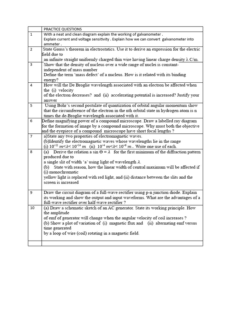 Practice Questions 2 | PDF | Electron | Atomic Orbital