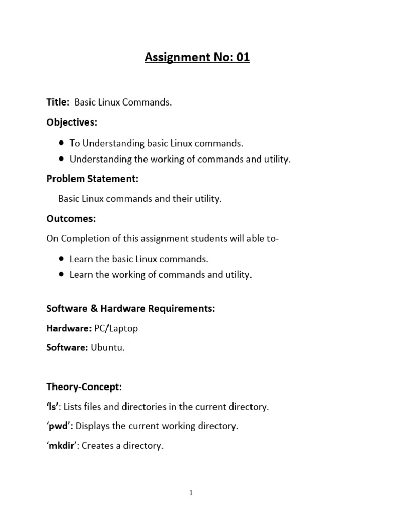 Assignment No-1 | PDF
