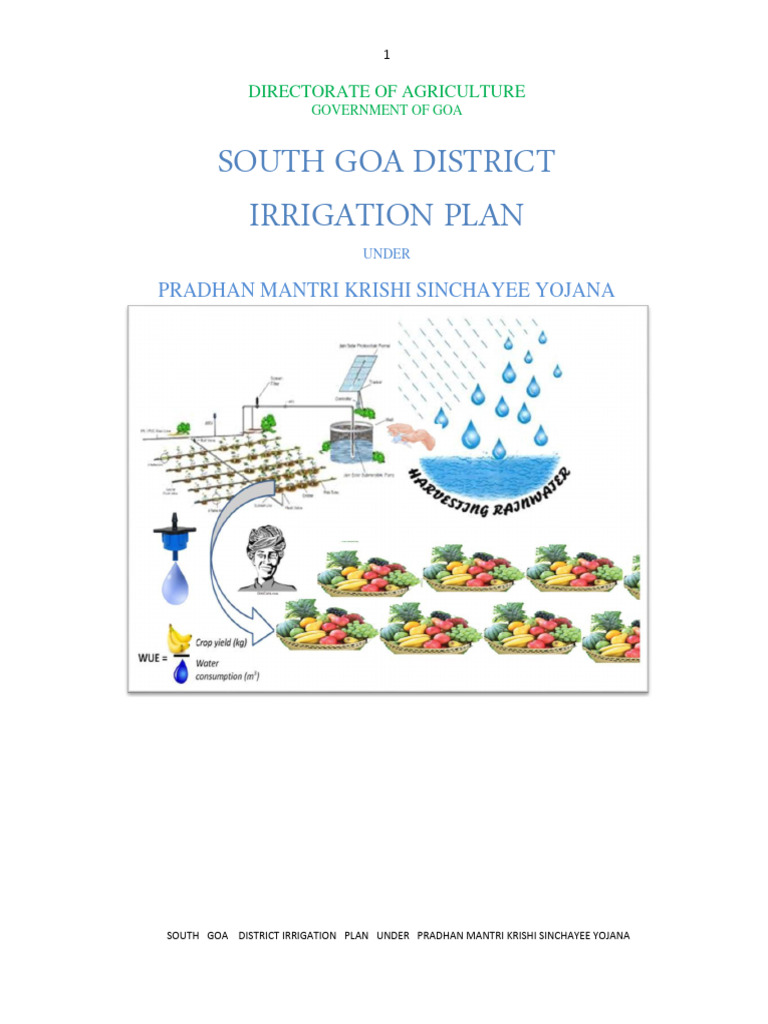 South Goa Irrigation Plan Overview | PDF | Irrigation | Monsoon