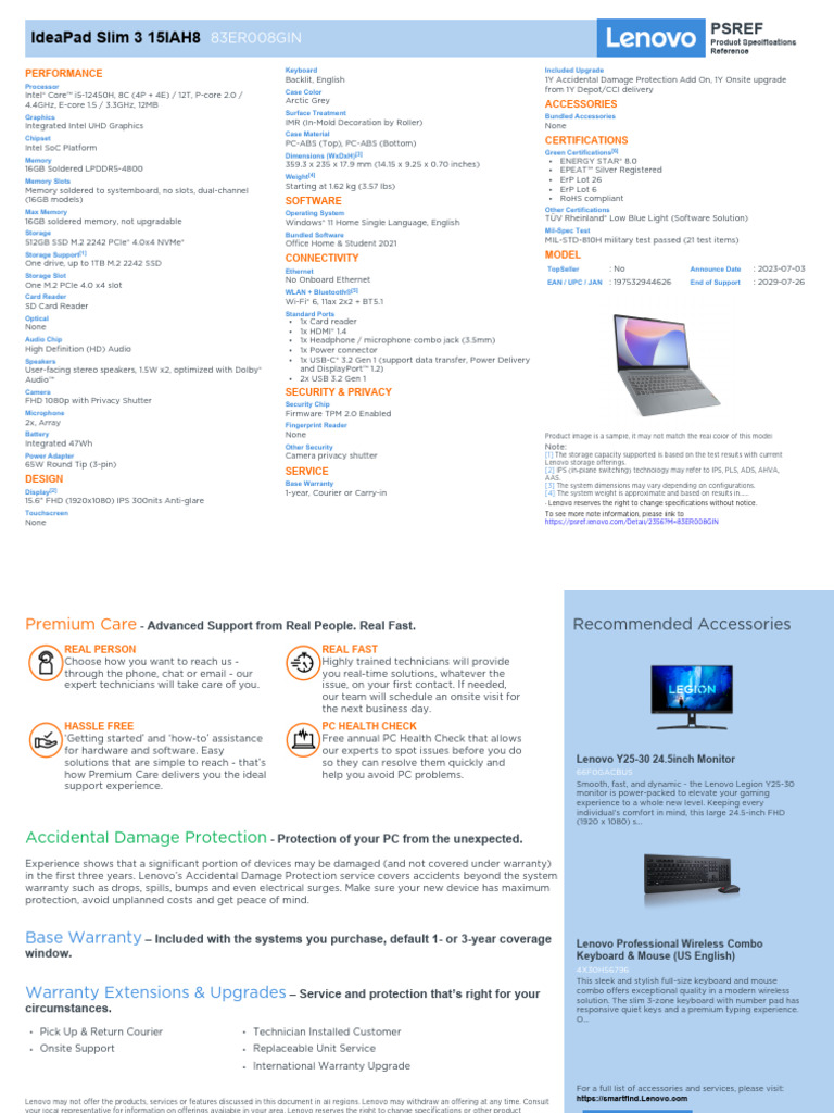 83ER008GIN | PDF | Computer Science | Computer Hardware