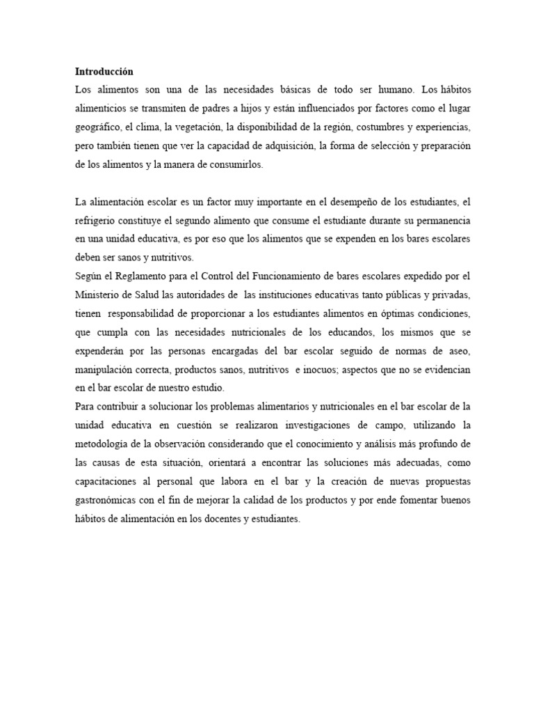 Introducción.docx imprimir | PDF | Metodología de encuesta | Seguridad alimenticia