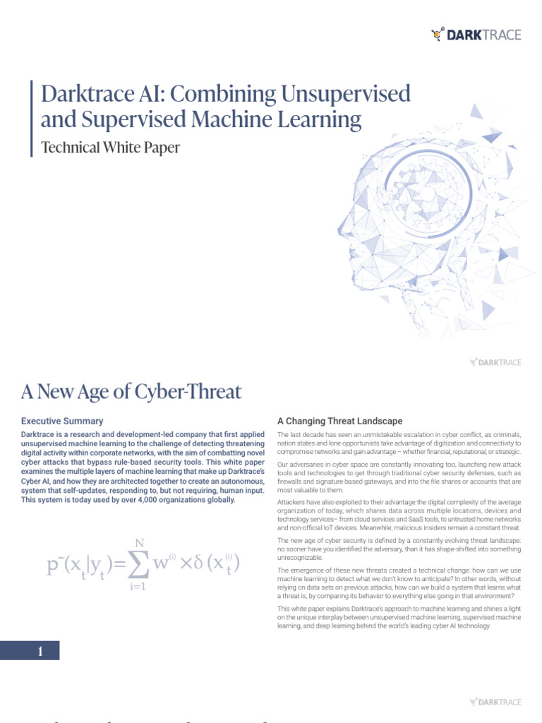 Darktrace AI: Advanced Cybersecurity AI | PDF | Machine Learning | Artificial Intelligence