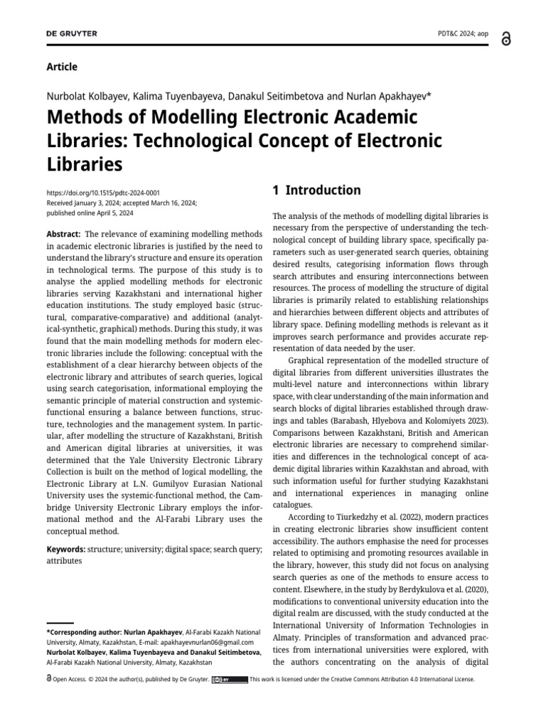 Modelling Methods for Digital Libraries | PDF | Digital Library | Libraries