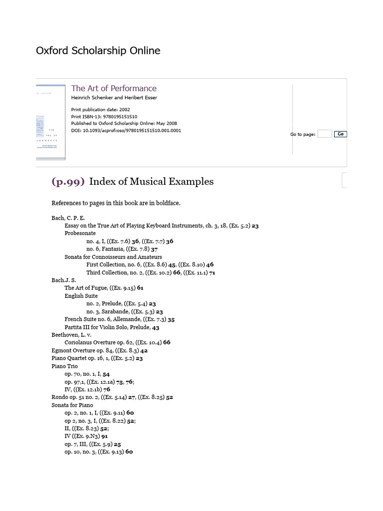 Index of Musical Examples | PDF | Opus Number | Music