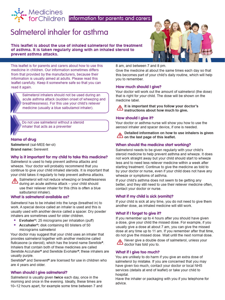 Salmeterol Inhaler For Asthma 1 | PDF | Asthma | Clinical Medicine
