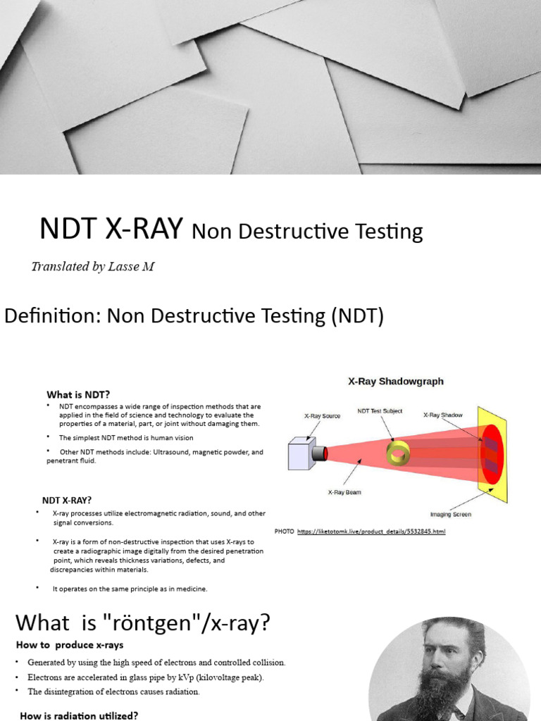 Non Destructive Testing (NDT) - English | PDF | Nondestructive Testing ...
