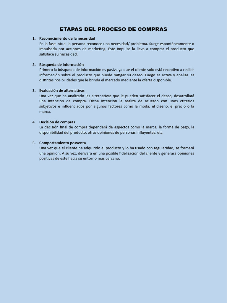 Etapas Del Proceso de Compra | PDF | Crecimiento personal y profesional ...
