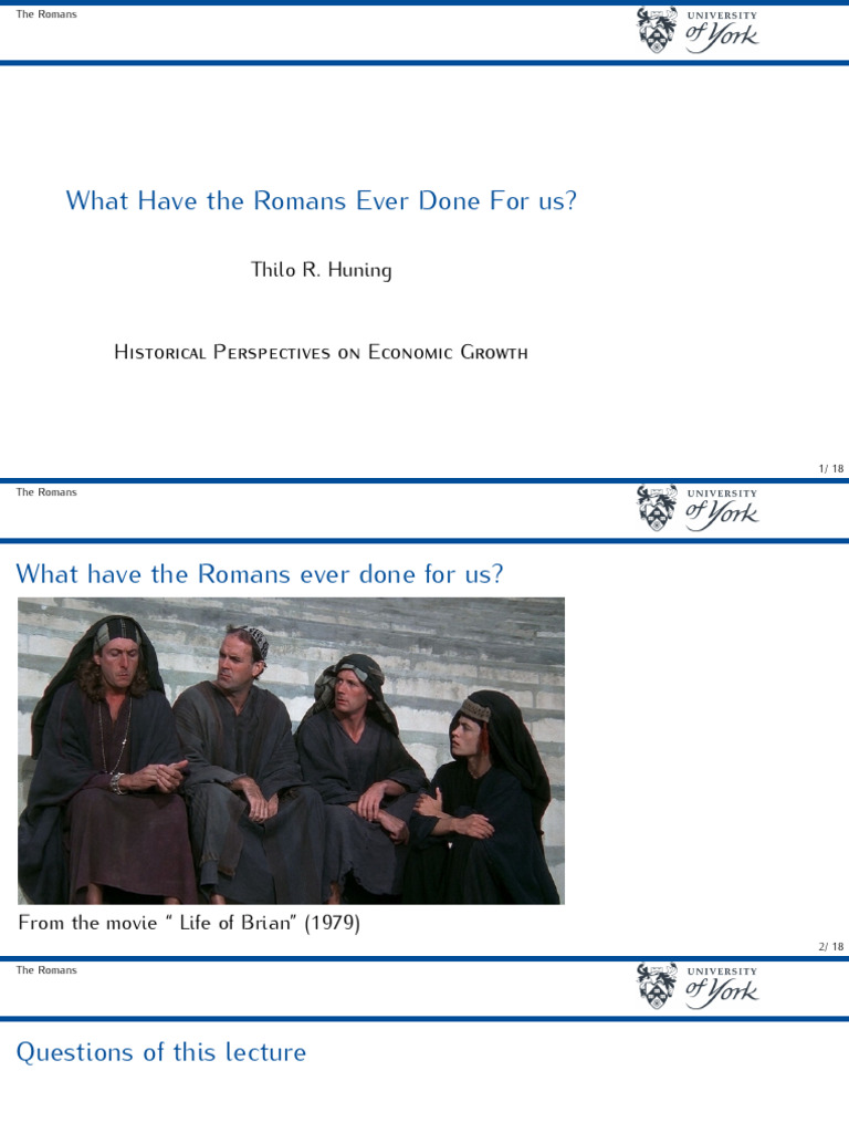 09 What Have The Romans Ever Done For Us-Slides | PDF | Roman Empire ...