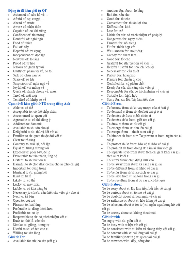 Đ NG T Đi Kèm Gi I T OF | PDF