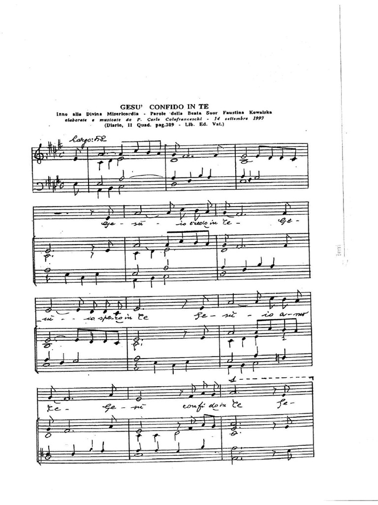 Gesù Confido in Te | PDF