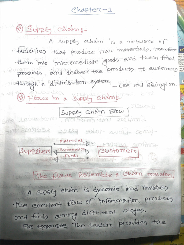 Supply Chain Mgt. Note by | PDF