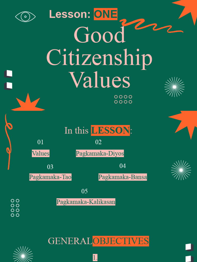 Lesson 1 Good Citizenship Values NTSP 1 | PDF | Justice | Crime & Violence