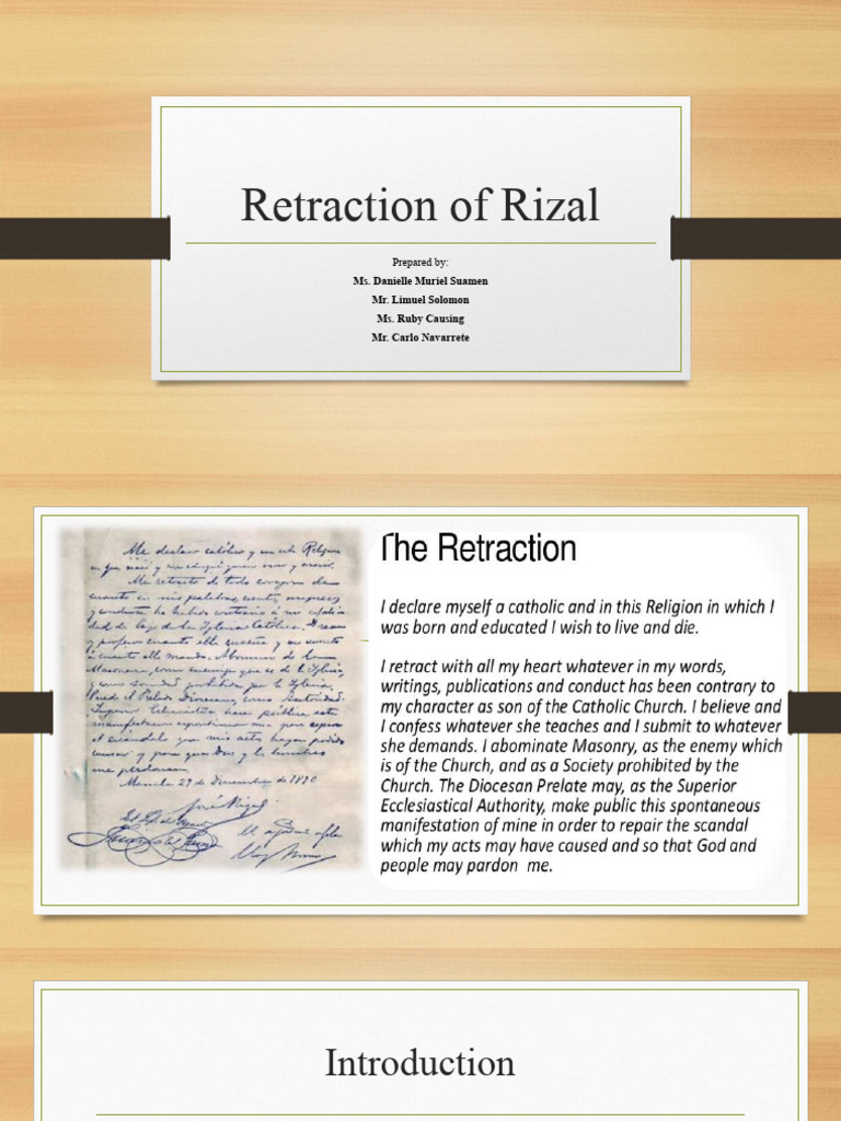 Retraction of Rizal | PDF