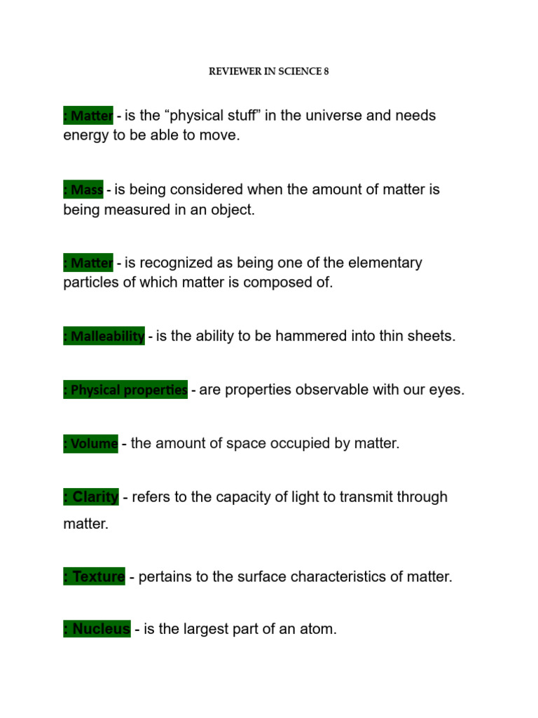 Understanding Matter and Atoms in Science | PDF