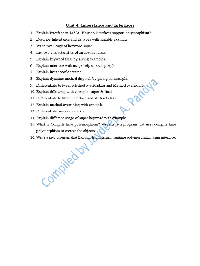 Java Inheritance & Interfaces Guide | PDF | Technology & Engineering