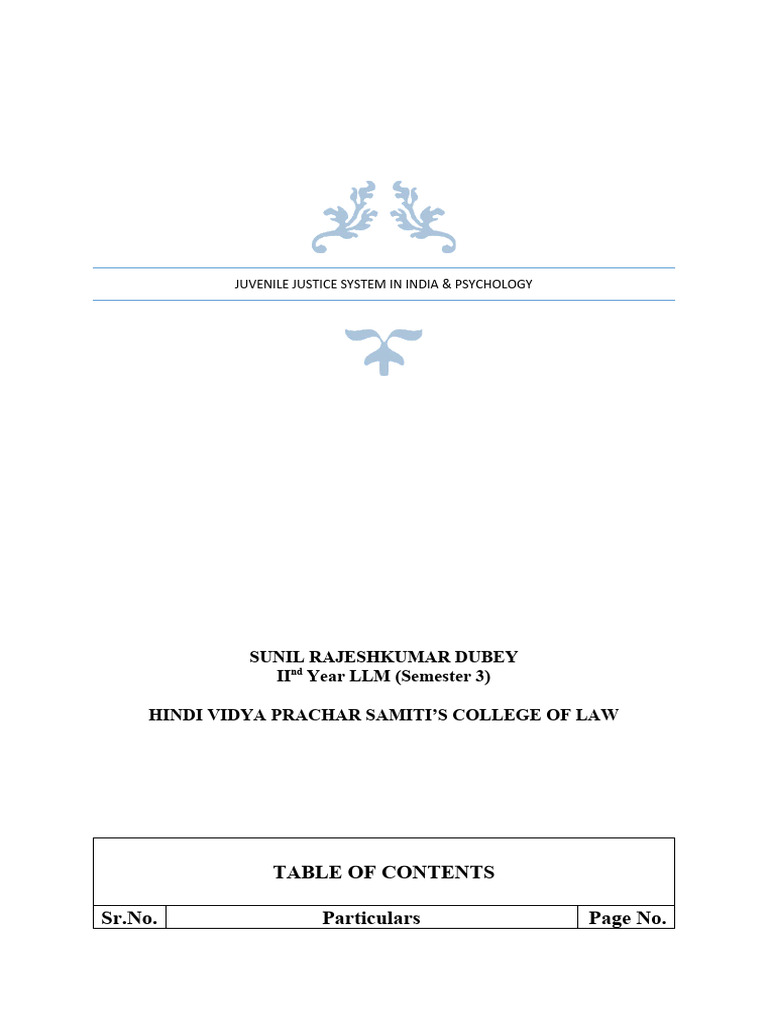 LLM Project | Download Free PDF | Juvenile Delinquency | Juvenile Court