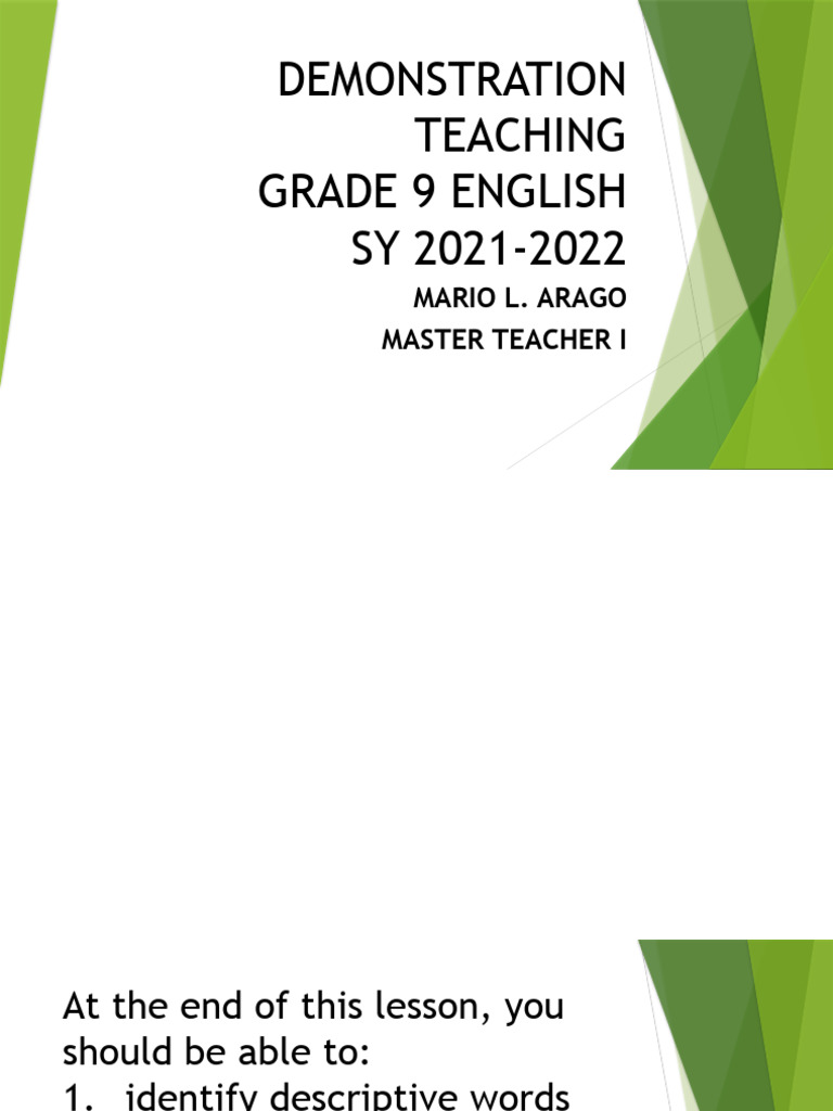 DEMO Powerpoint | PDF | Adverb | Adjective