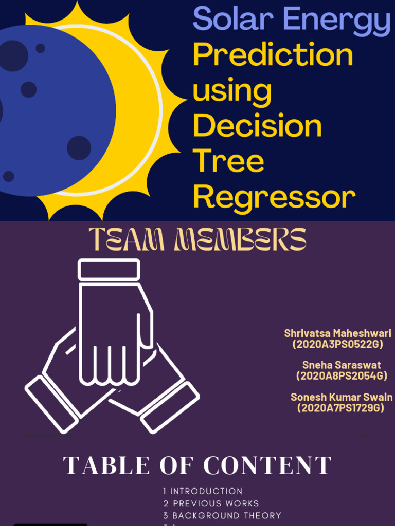 Solar Energy Prediction with Decision Trees | PDF | Solar Power ...