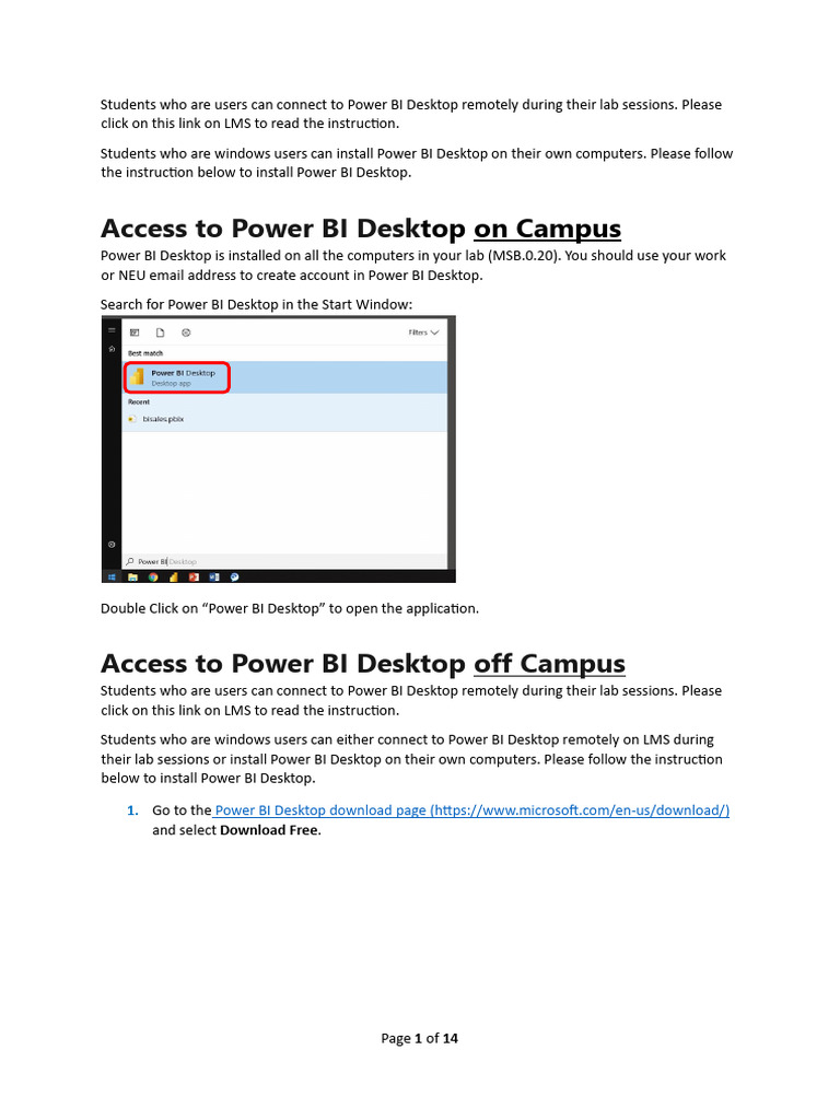 PowerBI - Lab1 Guideline NEU | PDF | Microsoft Windows | World Wide Web