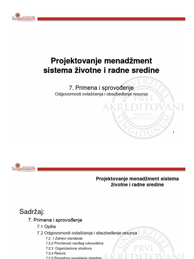 07 - Primena I Sprovodjenje - Odgovrnosti, Ovlascenja - 2015 | PDF