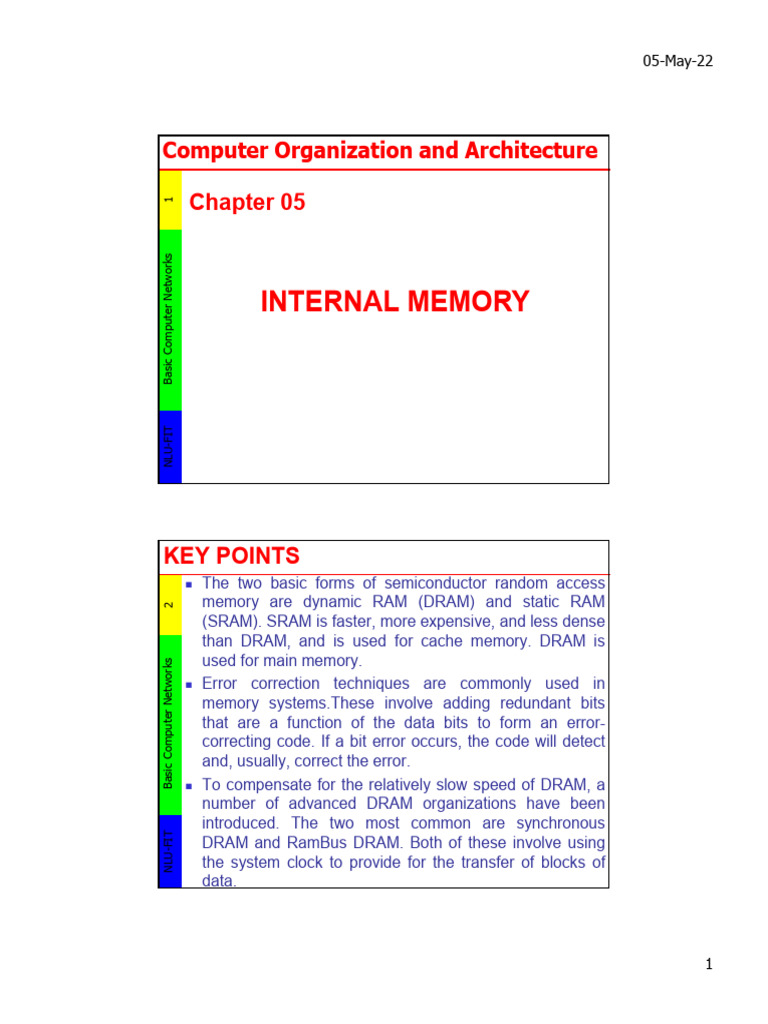 Chapter 05 | PDF | Random Access Memory | Dynamic Random Access Memory