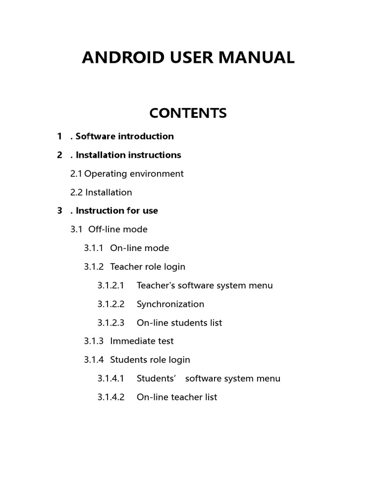 EClass Software User Manual Android App | PDF | Online And Offline | Android (Operating System)
